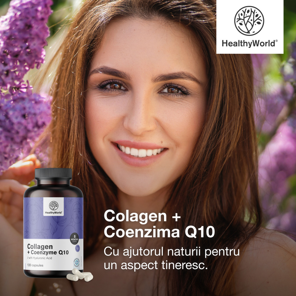 Colagen + Coenzima Q10, 120 de capsule - HealthyWorld.ro