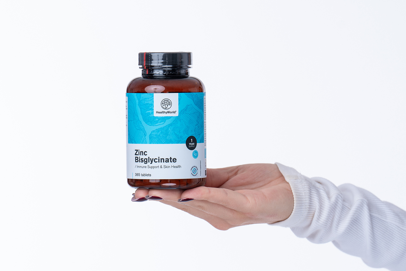 Bisglicinat de zinc 15 mg, 365 de comprimate - HealthyWorld.ro
