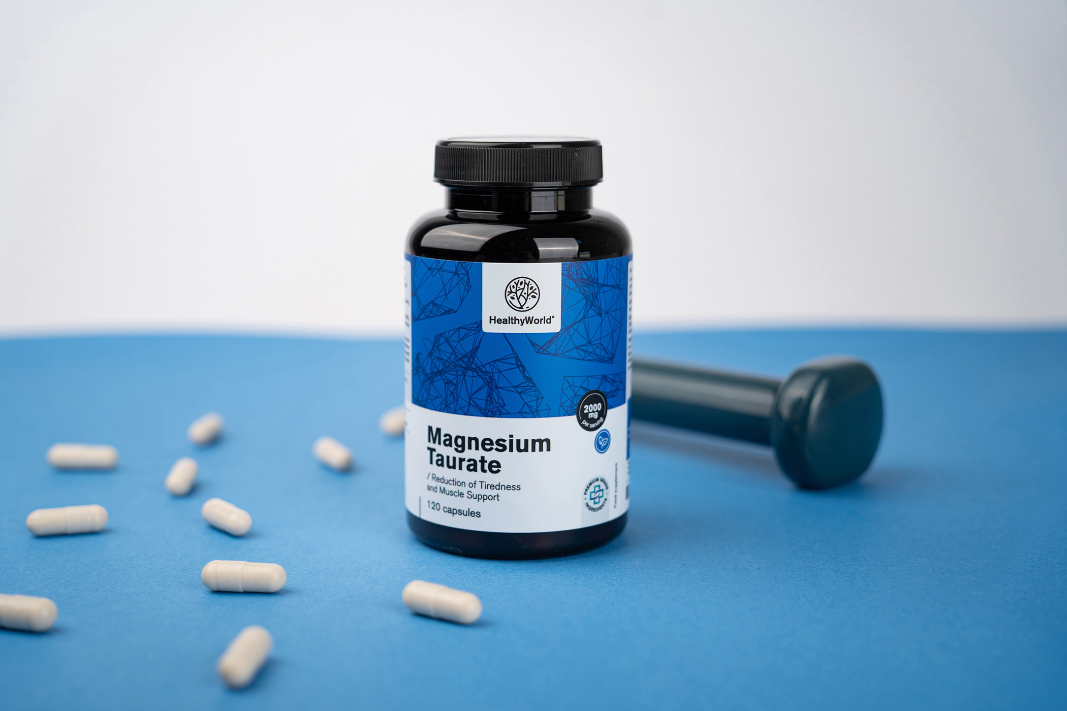 Taurat de magneziu 2000 mg, 120 de capsule - HealthyWorld.ro